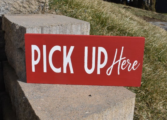 Pick Up Here Sign Double Sided Food Service Signage for | Etsy