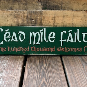 Irish Welcome Sign | Céad Míle Fáilte | One Hundred Thousand Welcomes ...