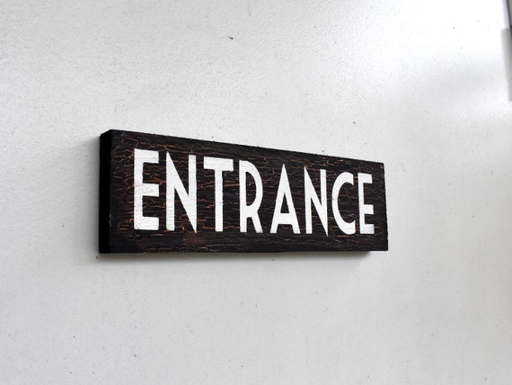 Entrance Sign Business Enter Here Signage Front Door Main - Etsy