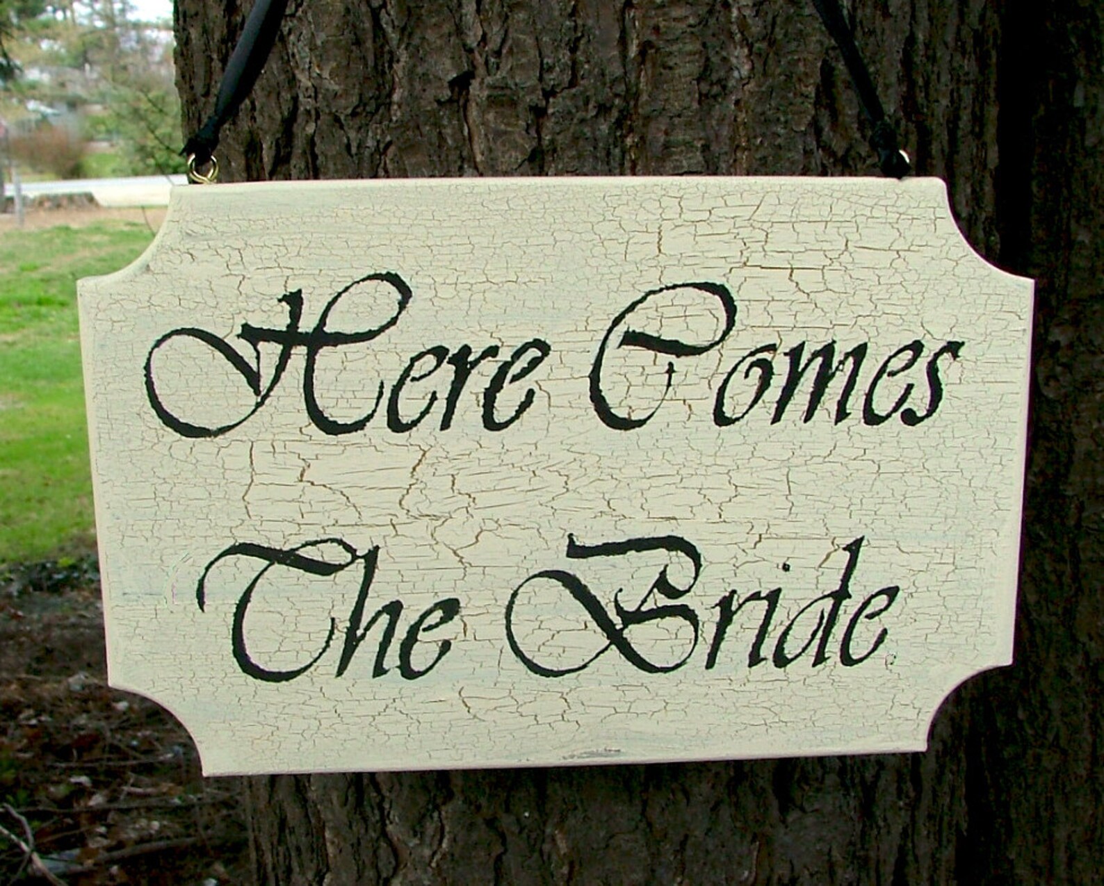 Double Sided Custom Wedding Sign | Choose Text, Happily Ever After, Let ...
