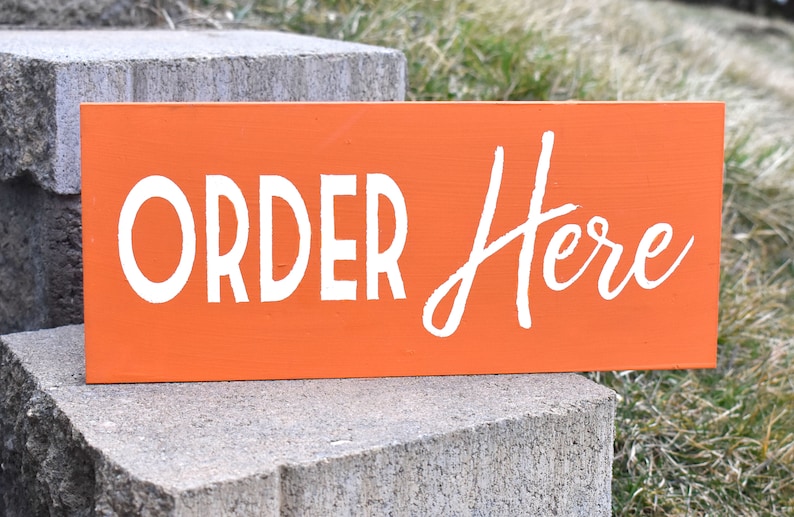 Order Here Sign Restaurant Cafe Coffee Shop Signs Overhead - Etsy