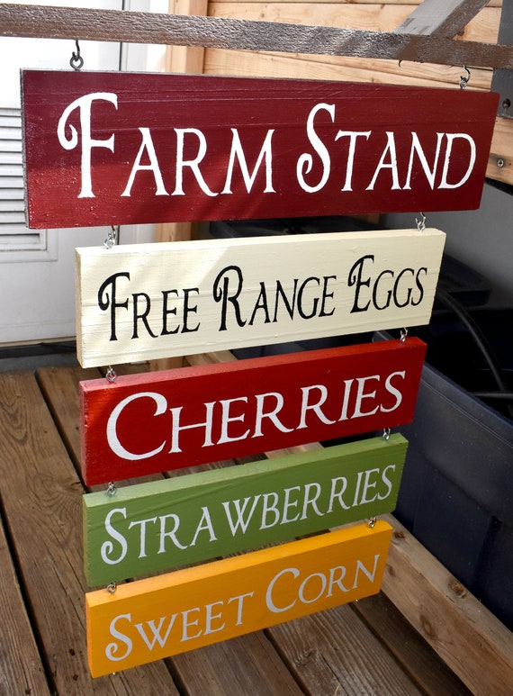 Farmers Market Wooden Sign