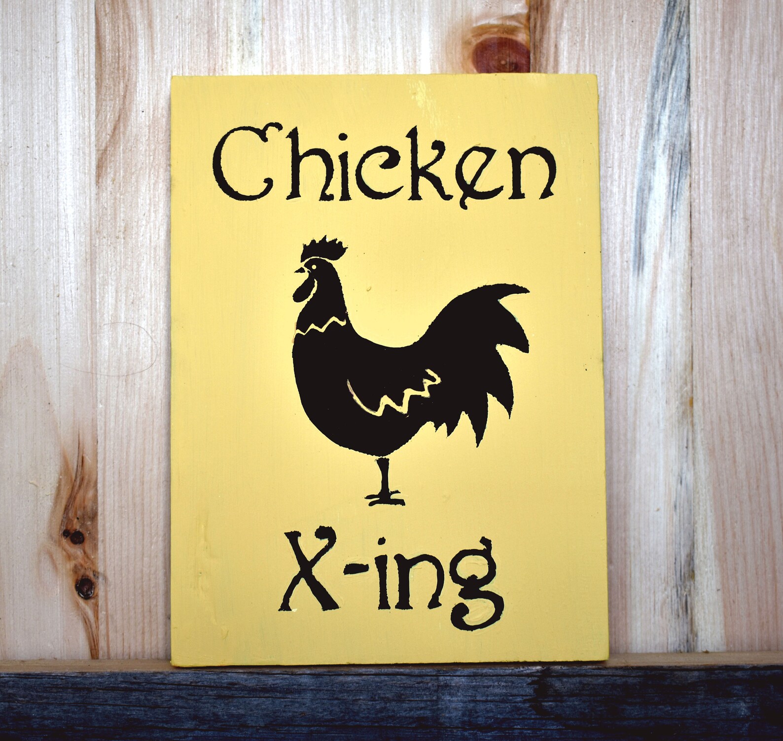 Chicken Crossing Sign | Chicken X-ing | Coop Decor | Rooster Yard Sign ...
