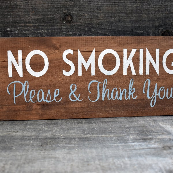 No Smoking Sign - Etsy