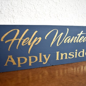 Help Wanted Wooden Sign | Business Signage Inquire Within Join Our Team ...