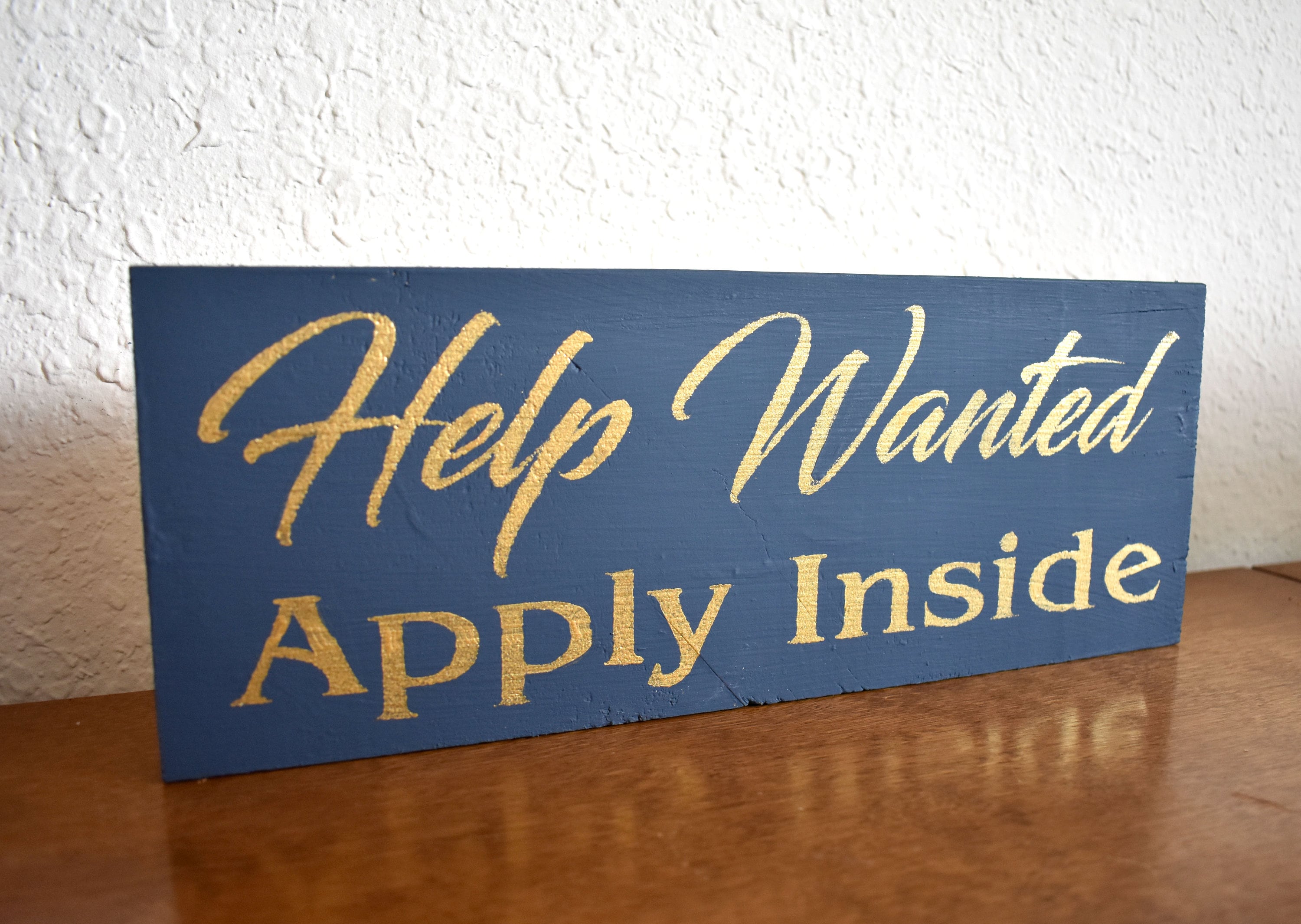 Help Wanted Wooden Sign | Business Signage Inquire Within Join Our Team ...