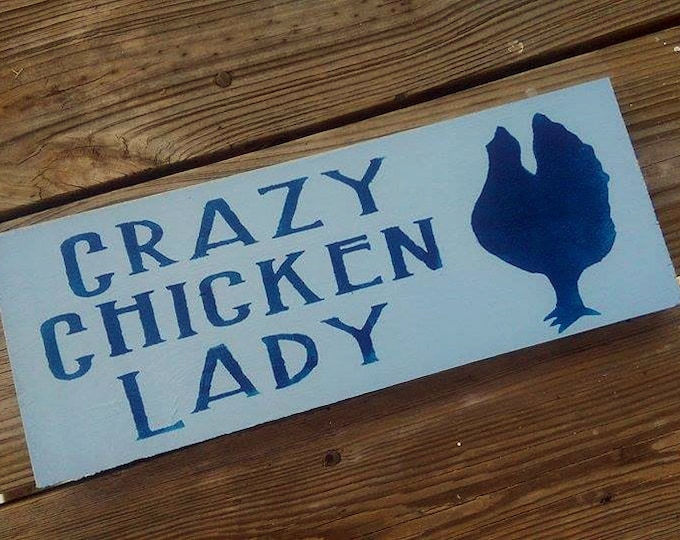 Crazy Chicken Lady Sign Wooden Coop Decor Funny Farmer Gift - Etsy