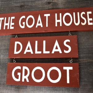 Goat Name Signs | Custom Livestock Animal Names | Personalized Coop and ...