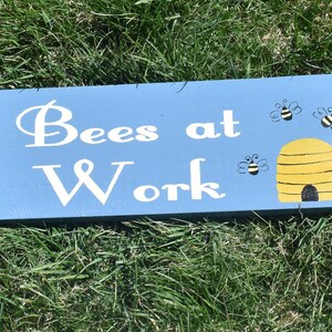 Bees at Work Wooden Beekeeper Sign With Honeybees - Etsy