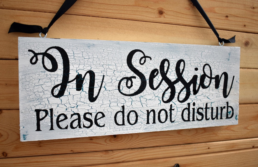 In Session Sign | Please Do Not Disturb | Wooden Spa Massage Therapy ...
