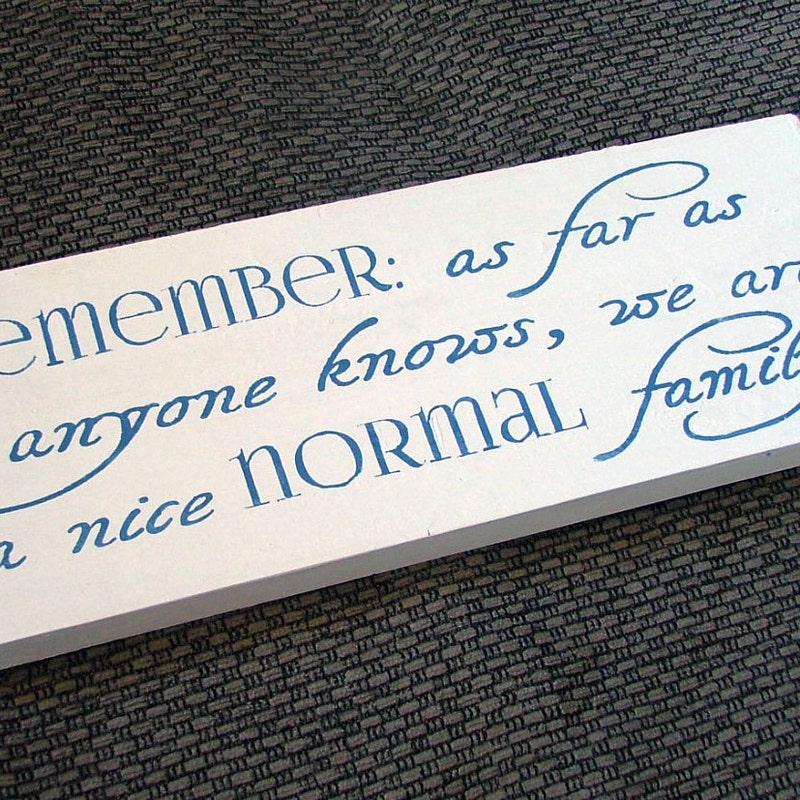 Normal Family Sign - Etsy