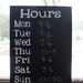 Chalkboard Hours Sign | Business Shop Sign | Reclaimed Wood - Etsy