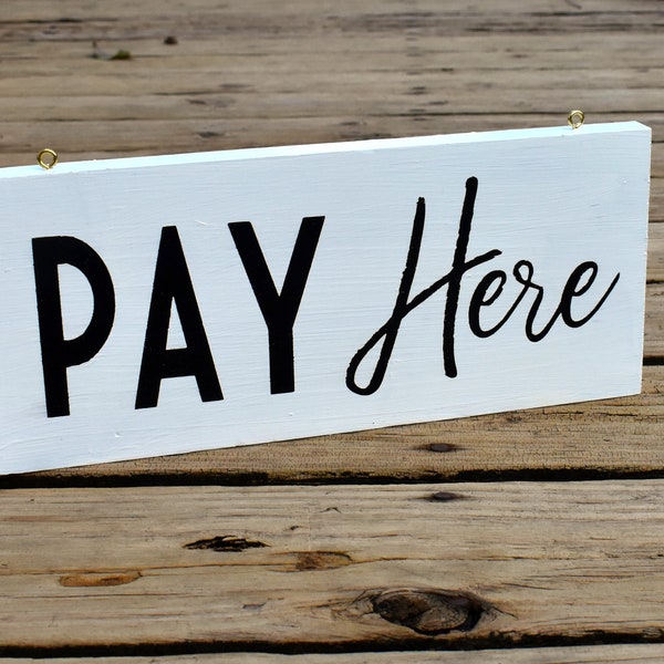 Acrylic Pay Here Sign - Etsy