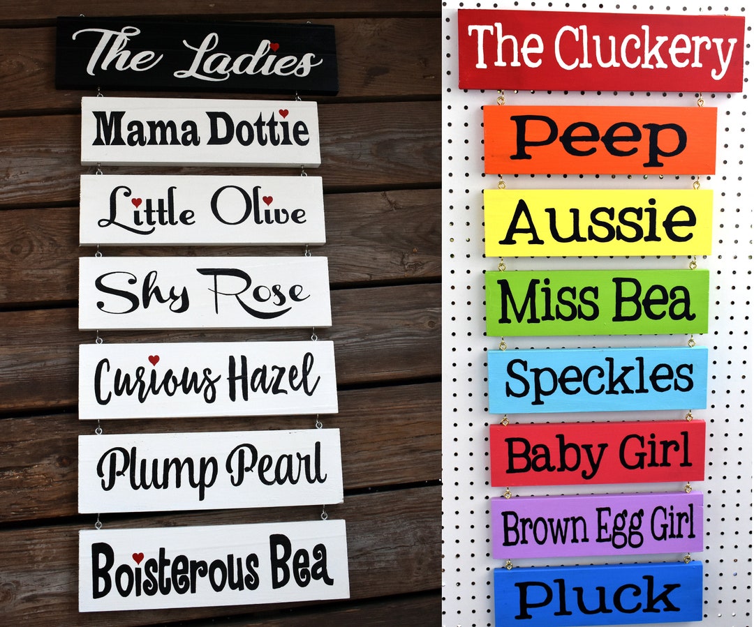 Hen House Name Signs | Custom Coop Decor | Weatherproof Chicken Plaques ...