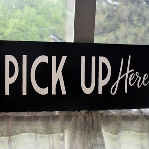 Pick up Here Sign | Double Sided Food Service Signage for Restaurant ...