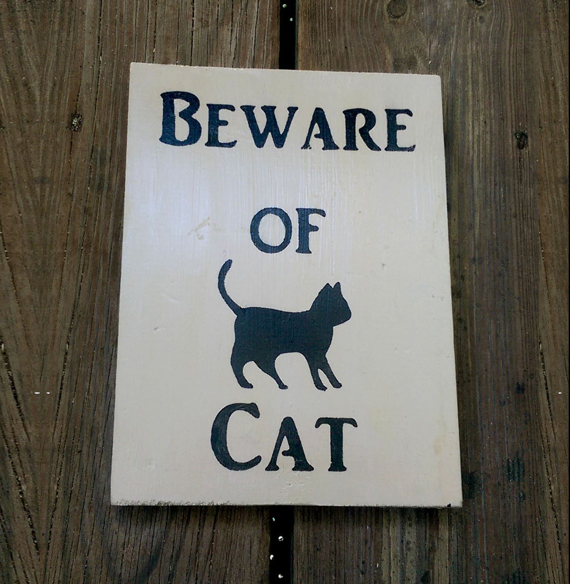 Beware of Cat Sign | Funny Wooden Sign | Gift for Cat Lover | Cat Decor ...