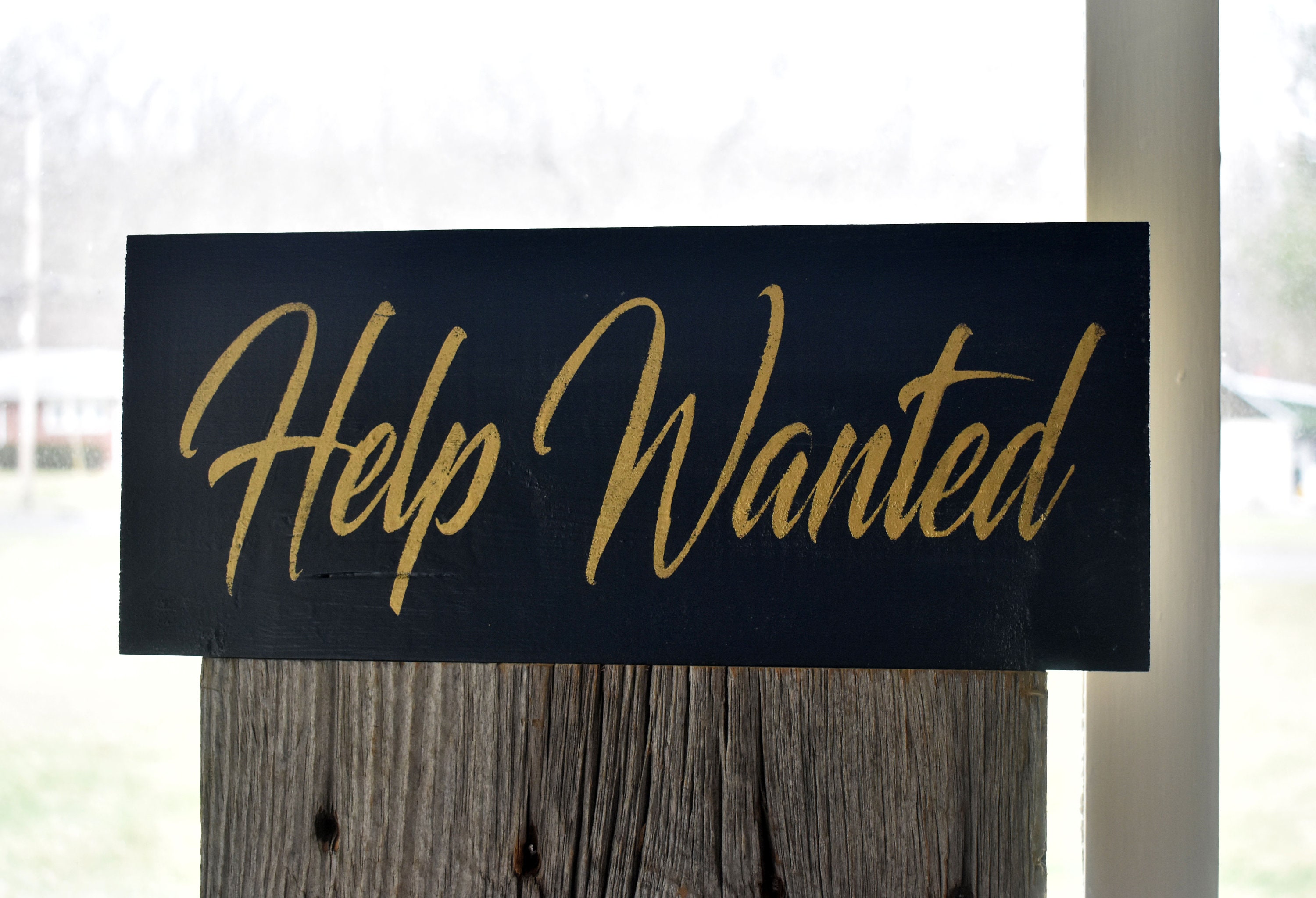 Help Wanted Wooden Sign | Business Signage Inquire Within Join Our Team ...