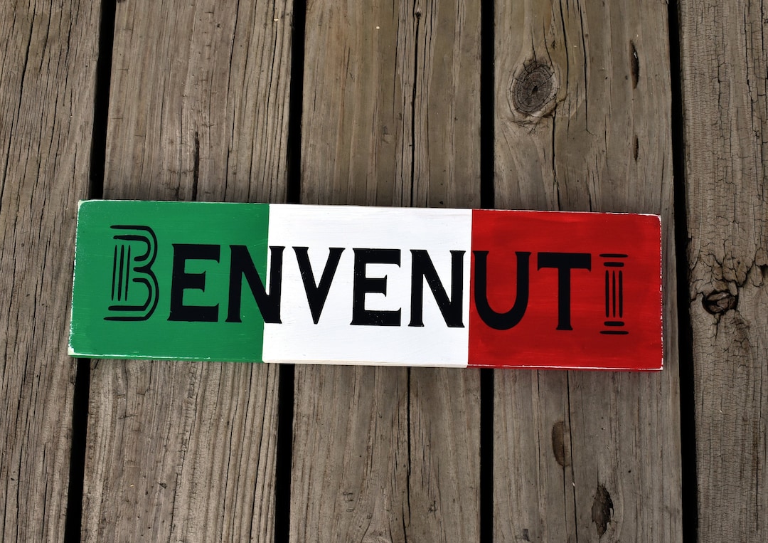 Italian Welcome Sign Benvenuti Italian Hospitality Housewarming Gift - Etsy