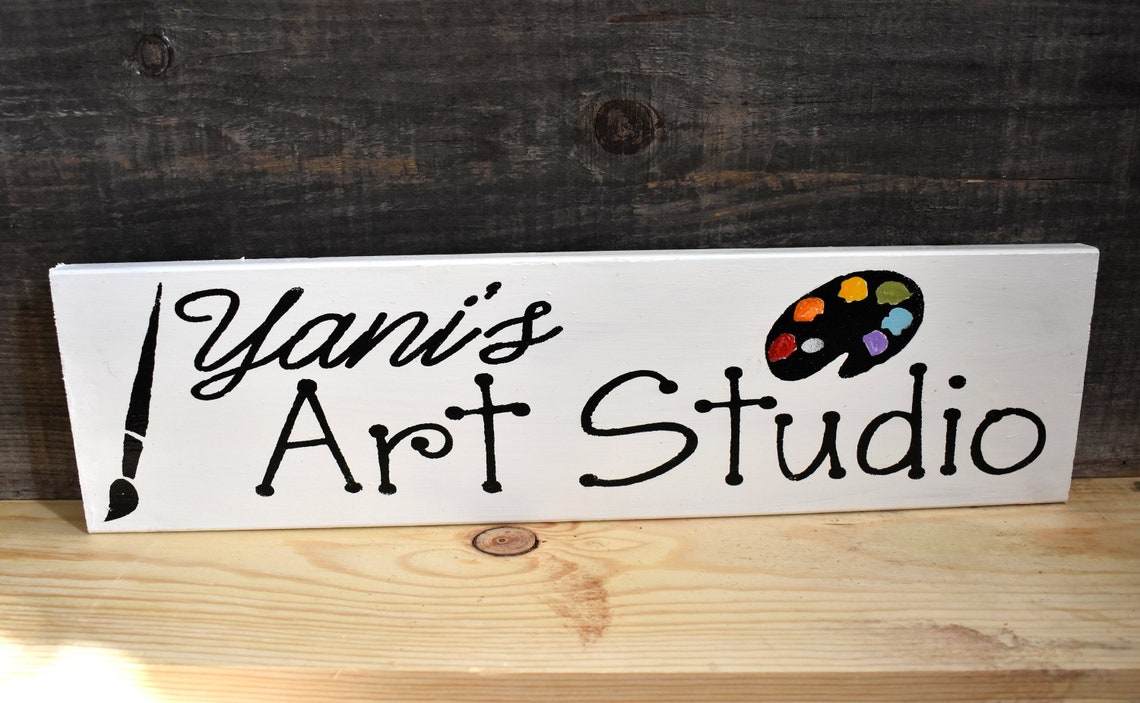 Personalized Art Studio Sign | Artist Gift | Custom Art Teacher Plaque ...
