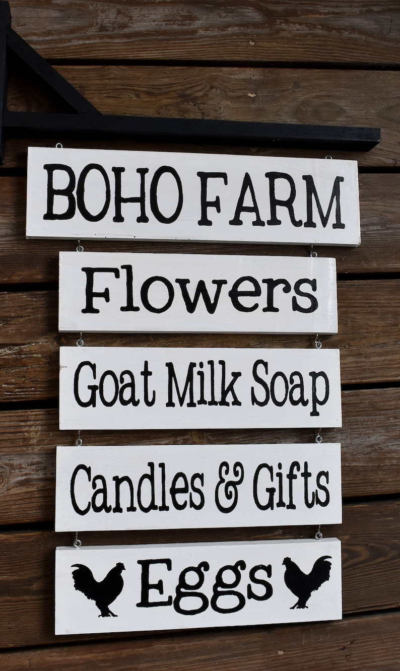 Farm Market Sign | Menu Board Signs | Custom Farmstand | Craft Fair Interchangeable Double Sided ...