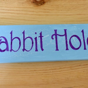 Rabbit Hole Arrow Sign | Alice in Wonderland | Home Lawn Decor | Wooden ...