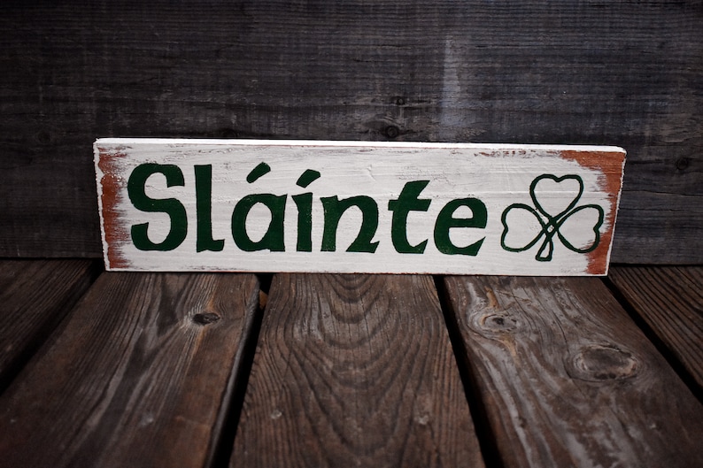 Slainte Wooden Sign Slàinte Irish Gaelic Cheers Health - Etsy