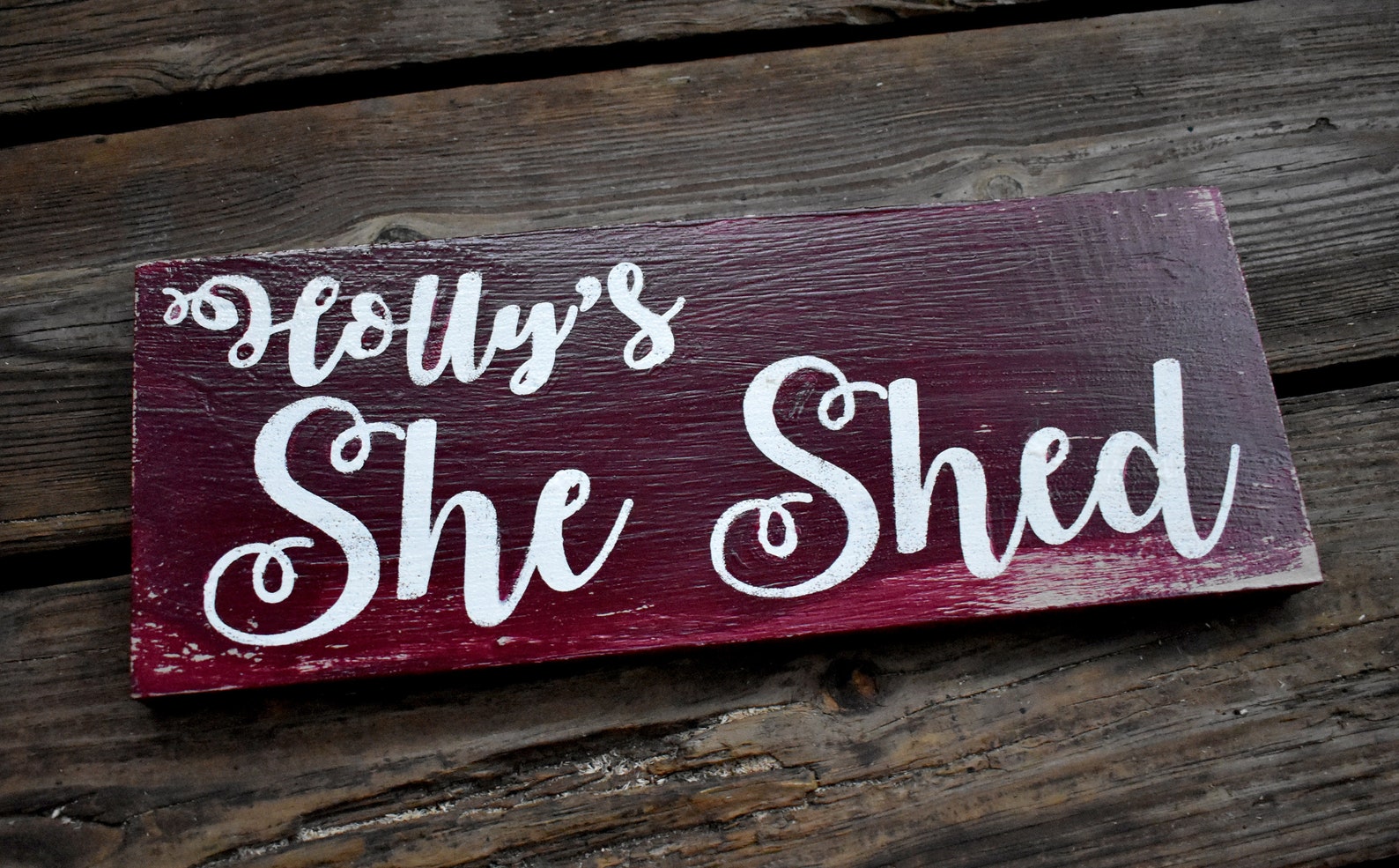 Personalized She Shed Sign Wooden Woman Cave Signage With - Etsy