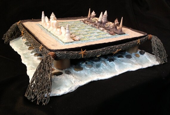 Items similar to Handmade Long Beach Island Chess Set - OOAK on Etsy