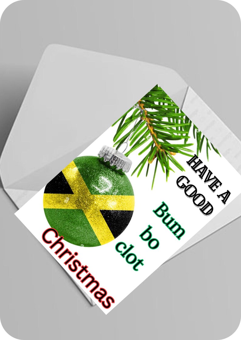 Funny Jamaican Christmas Card Printable | Patois Holiday Card | Instant ...