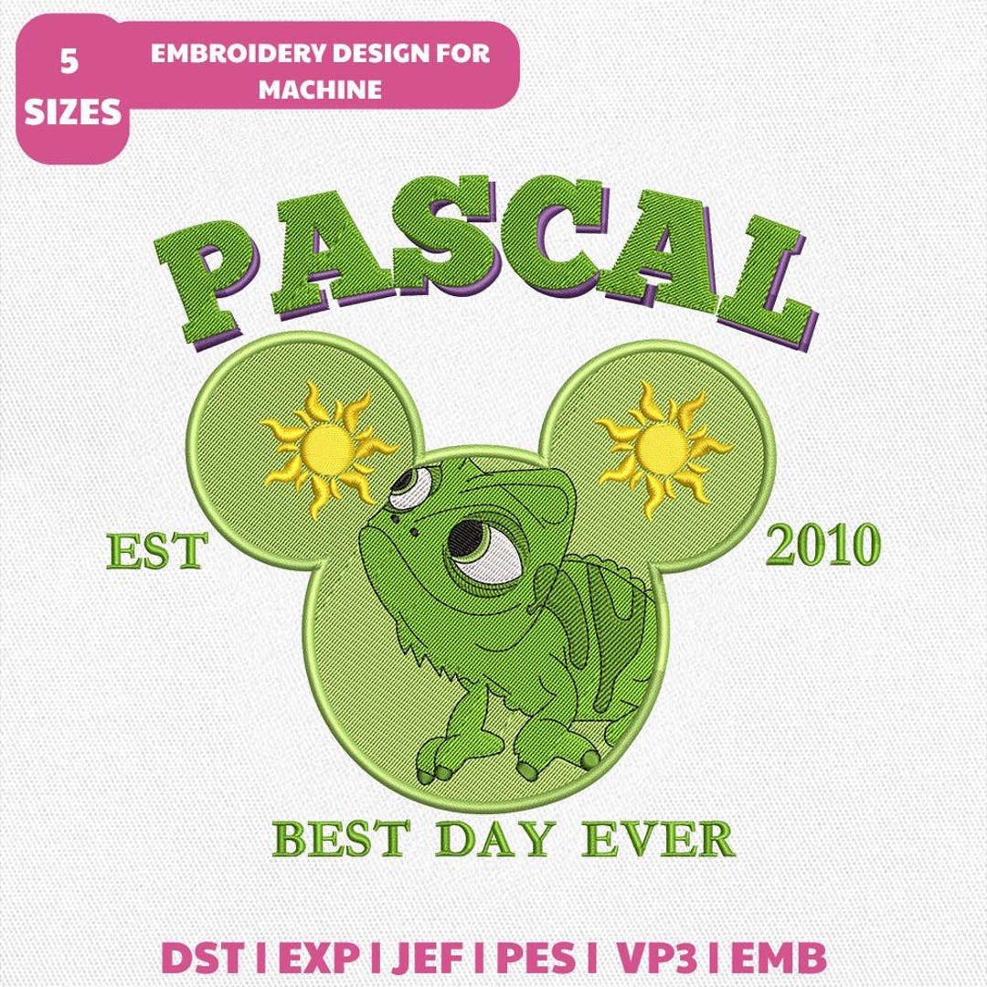 Disney Pascal Embroidery File, Magic Kingdom Design (instant Download ...