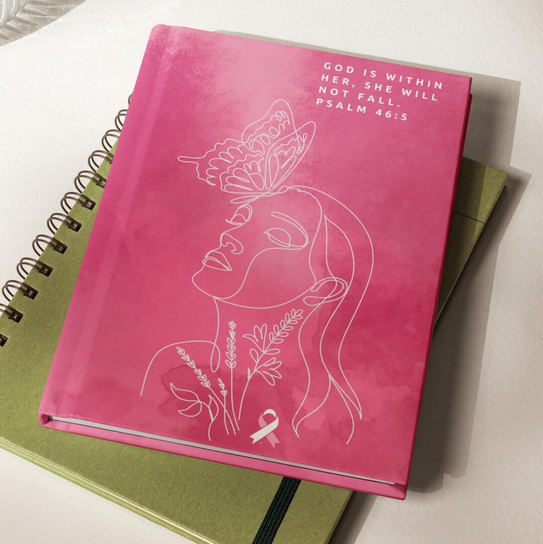 Breast Cancer Faith Journal | Psalm 46:5, Pink Ribbon Christian Gift ...