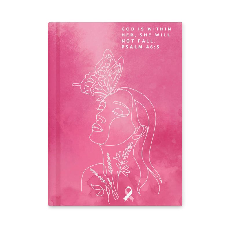 Breast Cancer Faith Journal | Psalm 46:5, Pink Ribbon Christian Gift ...
