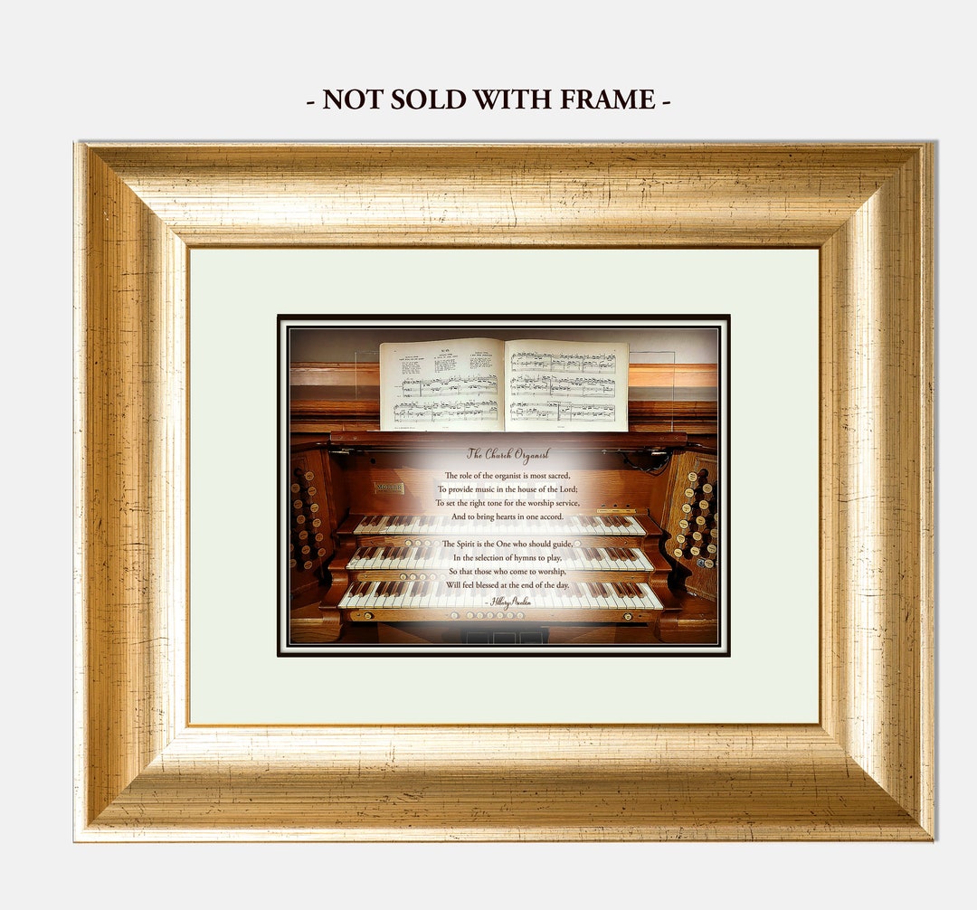 CHURCH ORGANIST POEM Gift Idea, Organ Color Photo, Musician Gift ...