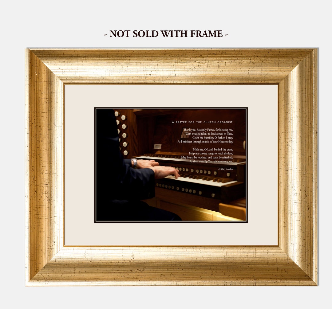 Church Organist Prayer Poem, Christian Musician Gift, 11x14 Art Print ...