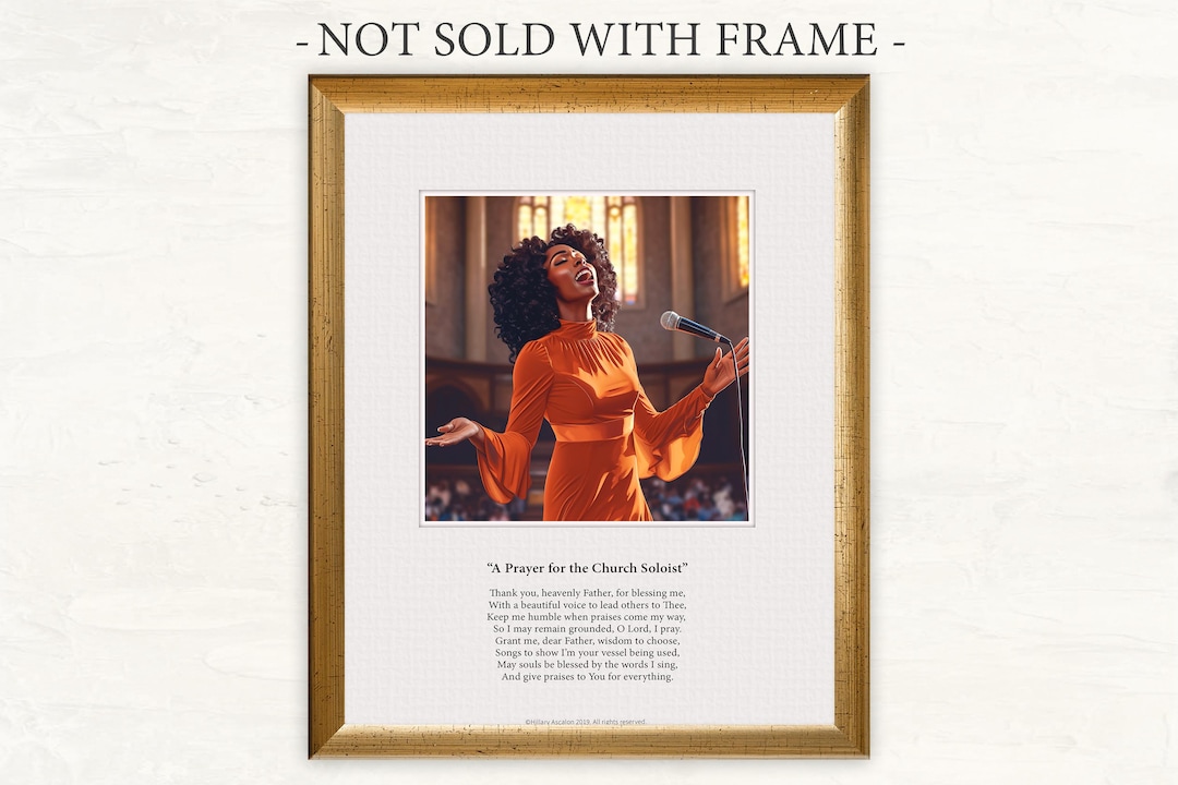 FEMALE SINGER, Church Soloist, Musician Gift Idea, Black Woman, African ...