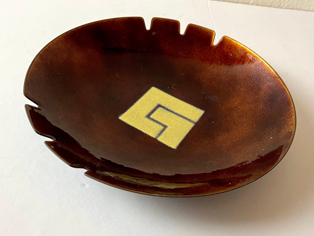 Vintage Bovano Copper Enamel Dish, Mid-century Modern Ashtray - Etsy