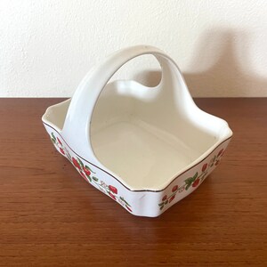 Vintage 80s Vintage Ceramic Teleflora Strawberry Basket or Planter - Etsy