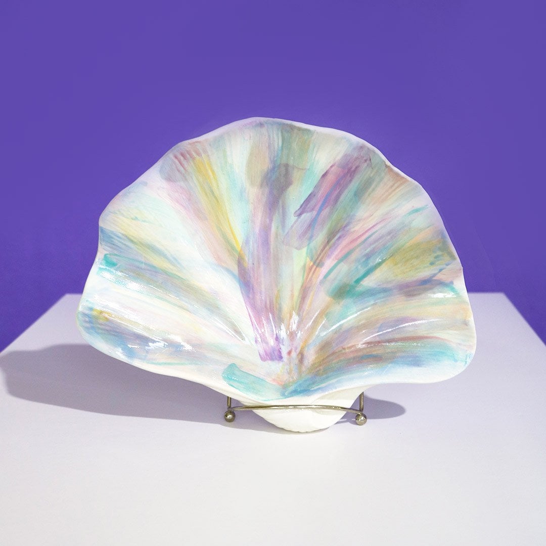 Vintage 1980s Ceramic Scallop Shell Bowl or Catch All - Etsy