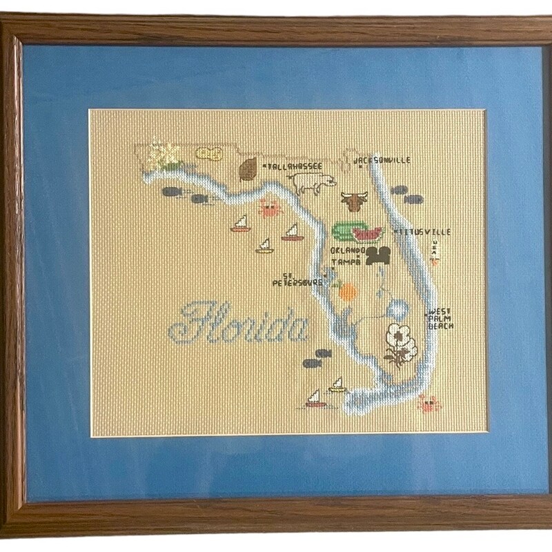 Florida Cross Stitch - Etsy