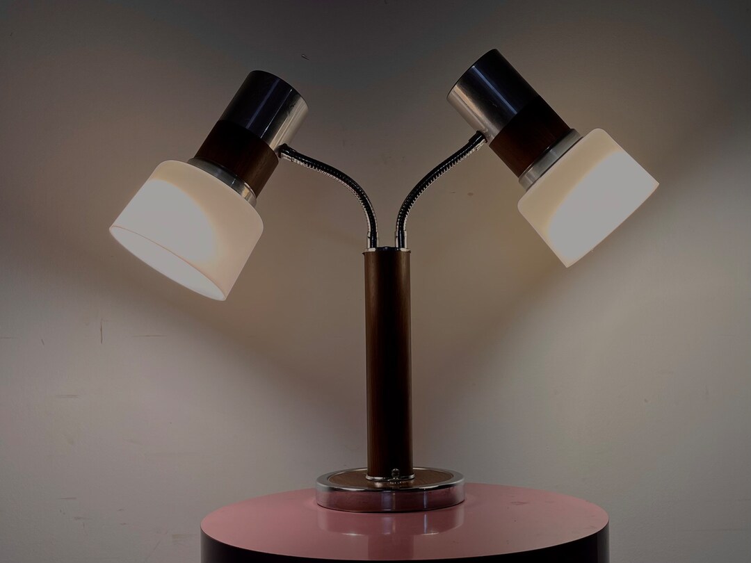 Vintage 60s Double Gooseneck Desk Lamp - Etsy