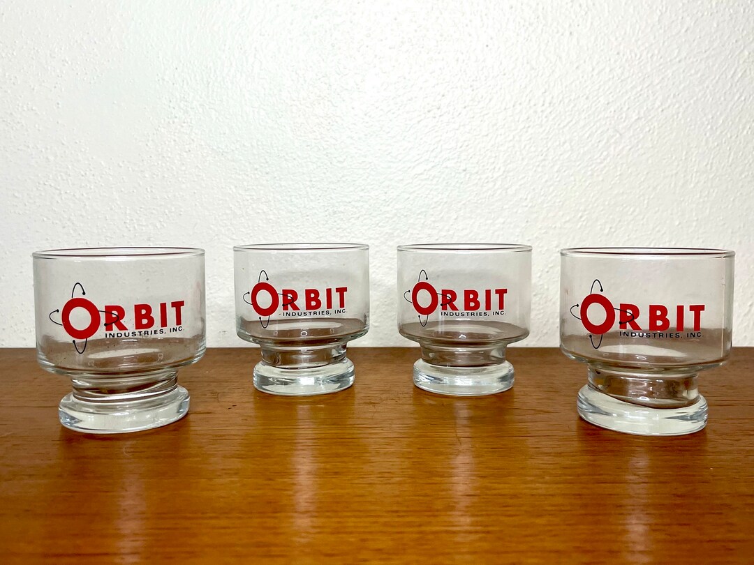 Vintage Set of 4 Space Age Orbit Industries Cocktail Glasses - Etsy