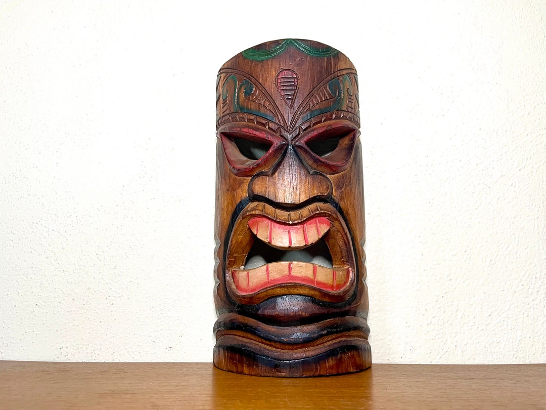 Hand Carved Tiki Mask - Etsy