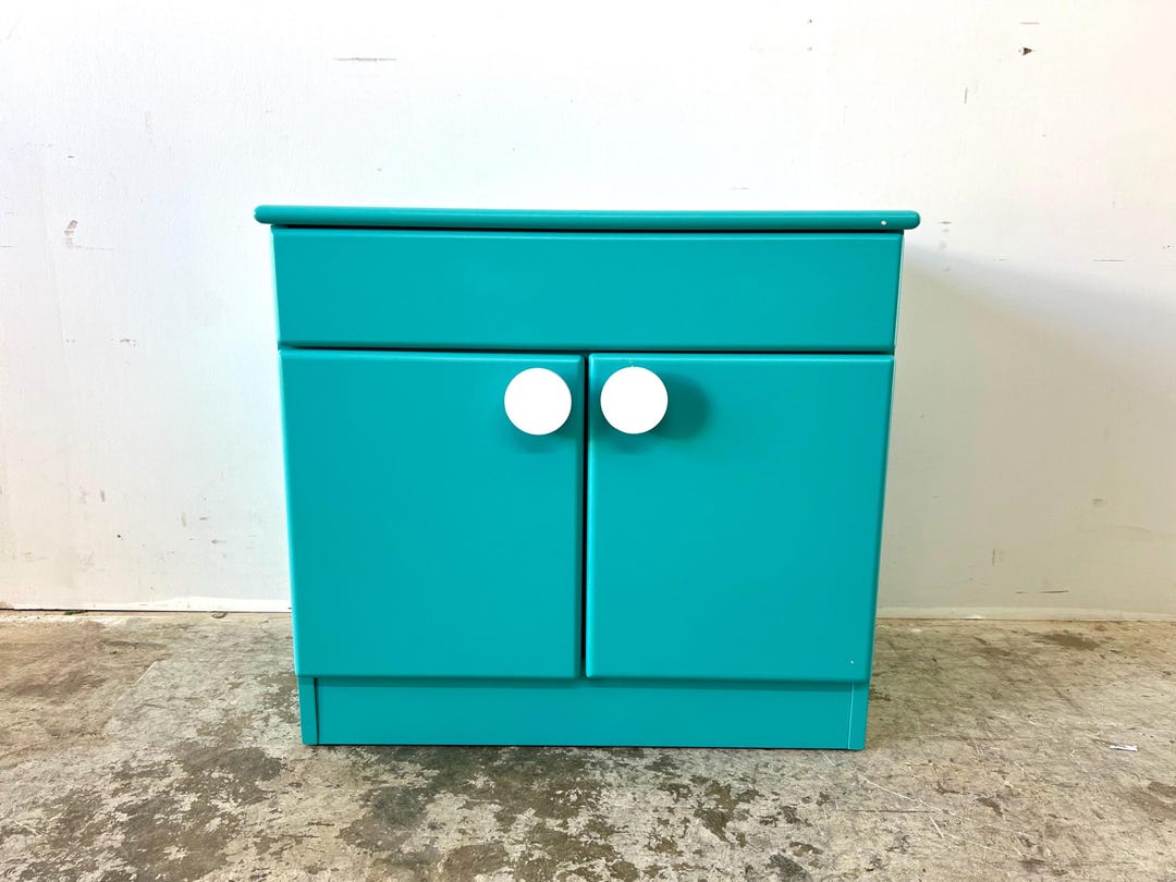 Vintage 1980s Post Modern Memphis Style Micro Cabinet by Blox Design ...