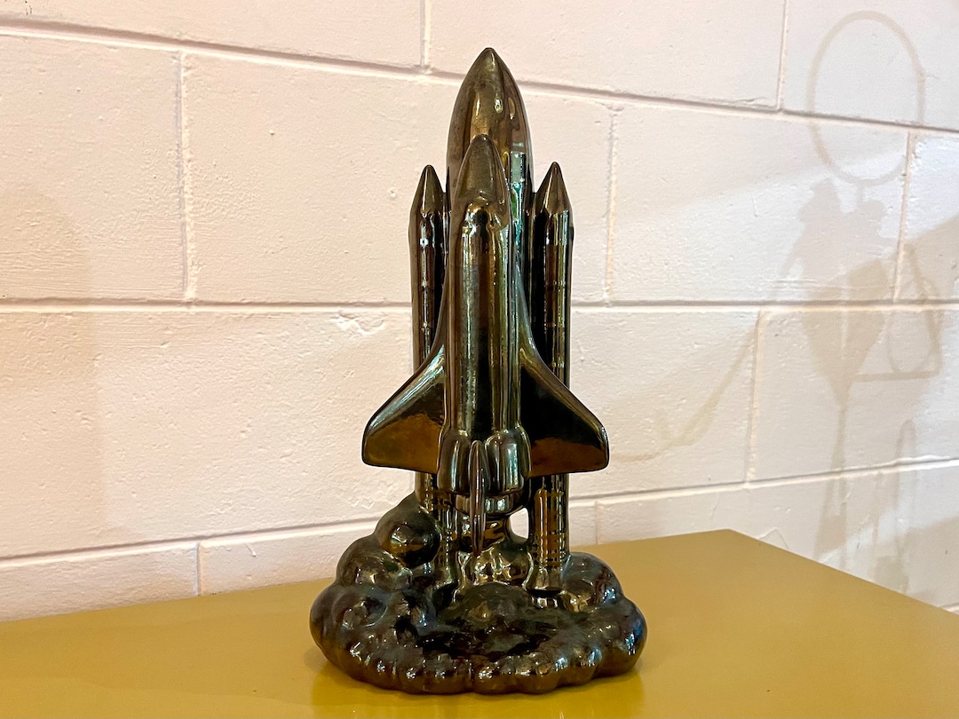 Vintage Glazed Porcelain Space Shuttle Sculpture - Etsy