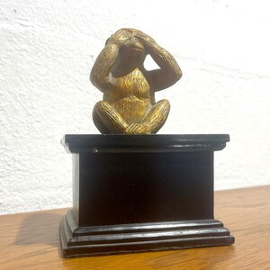 Vintage 90s Monkey Trinket Box From Nieman Marcus - See No Evil - Etsy