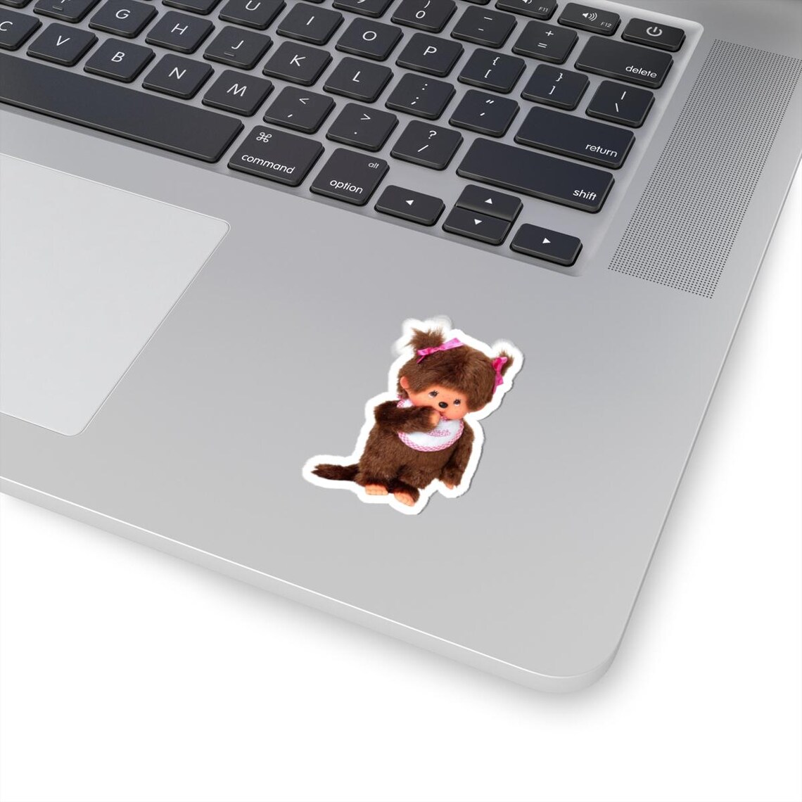 Monchhichi Sticker | Y2K Plush Sticker | Retro Kawaii Monkey Girl Vinyl ...