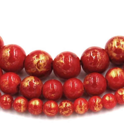 15 Peach Red Malaysian Jade 6mm/8mm/10mm/12mm Round - Etsy