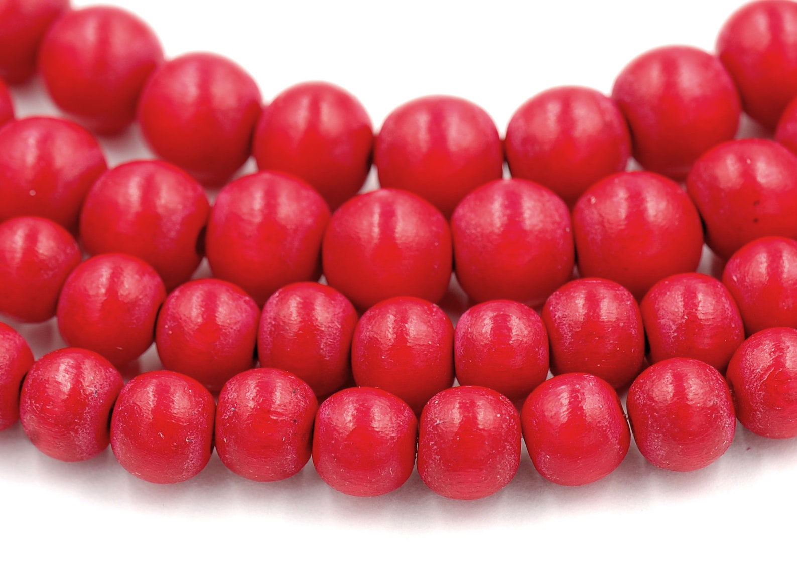 Ruby Red Beads 8mm 10mm 12mm 15mm Red Wood Beads 16 Inch - Etsy