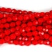 Opaque Bright Red Crystal Czech Glass Bead 6mm Round - 25 Pc - Etsy