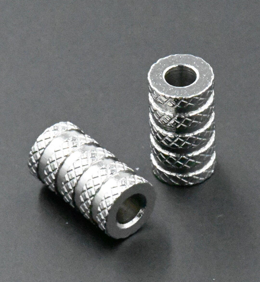 Stainless Steel Tube Beads Grooved Column Stainless Steel - Etsy